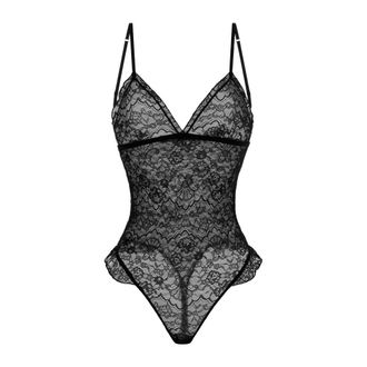 John Richmond Body aus bestickter Spitze - - Tops - Damen - Schwarzk - L
