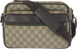 Gucci Sac bandouli&egrave;re en toile GG Supreme Pre-owned - Femme - Pre-owned - Beige - Taille: ONE Size