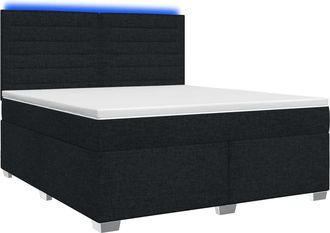 vidaXL Letto Box Spring Con Materasso Nero 140 X 200 Cm Tessuto Vidaxl