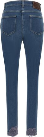 Valentino Garavani Lace-Insert Skinny Jeans - Blue