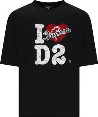 Dsquared2 Homme, Tops, Noir, Taille: L T-shirt Coupe Ample