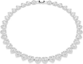 Swarovski Ariana Grande x Swarovski Halskette Verschiedene Schliffe, Herz, Wei&szlig;, Rhodiniert