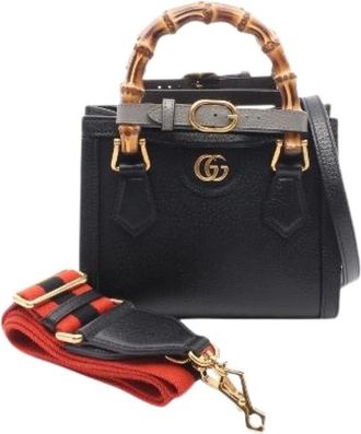 Gucci Pre-owned Diana Leather 2way Tote Bag - Femme - Pre-owned - Noir - Taille: ONE Size