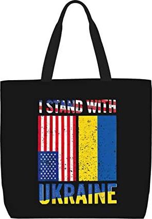 Generic Sac Fourre-Tout Je Soutiens LUkraine Sac &Agrave; Dos R&eacute;utilisable Personnaliser Sacs &Agrave; Main, Pour Burea, Shopping, Voyage, &Eacute;cole