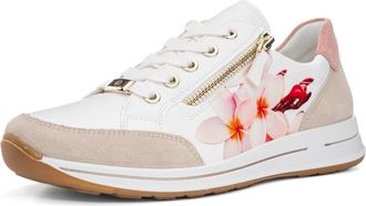 Ara Damen Osaka Sneaker, Shell,Weiss,Tropicana-Rose,Piggy, 36.5 EU Weit
