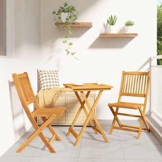 vidaXL Garten Bistro Set 3 pcs Braun Akazie Massivholz Vidaxl