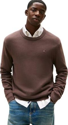 Tommy Jeans TJM Slim ESS Sweater EXT DM0DM21787 Pull pour Homme, Marron (Noyer Noir), XXL, Marron (Noyer Noir), XXL