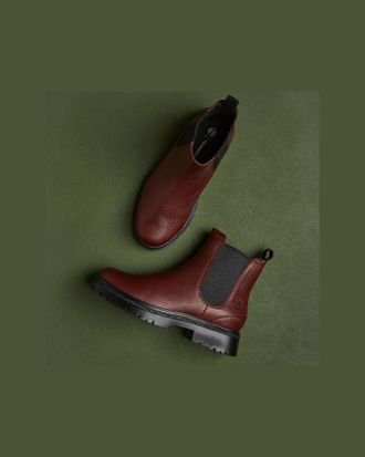 Timberland Cambria Valley Chelsea Boot f&uuml;r Damen in Dunkelrot, Damen, Rot, Gr&ouml;&szlig;e