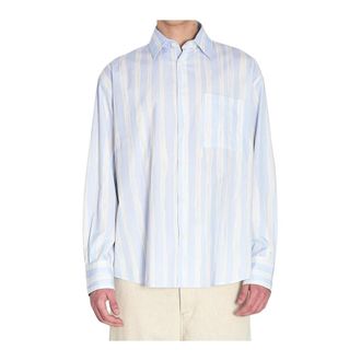 Jacquemus Homme, Chemises, Bleu, Taille: M Le Polo Manches Longues Polo