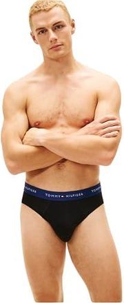 Tommy Hilfiger Homme Slip Hipster Pack de 3 avec bandeau avec logo, 0tr - Prpy Nvy Util Sage Newsprint, XL