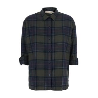 Barbour Elishaw Hemd mit lockerem Schnitt und langen &Auml;rmeln - - Blouses & Shirts - Damen - Gr&uuml;n - M