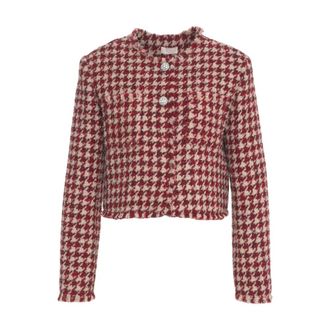 Liu Jo Rote Boucl&eacute; Kurze Jacke Aw25 - - Jackets - Damen - Braun - XL