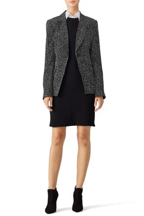 Diane Von F&uuml;rstenberg DVF Black & White Charlotte Tailored Jacket Size S