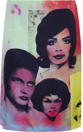 Versace Femme, Jupes, Multicolore, Taille: 34 FR Printed Silk Twill Pencil Skirt