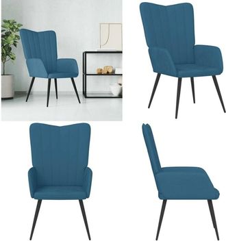 vidaXL vidaXL Relaxsessel Blau Samt