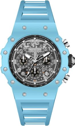 Invicta Racing 69674 Herrenuhr - Quarzwerk - Acryl mit silbernem Zifferblatt - 43 mm
