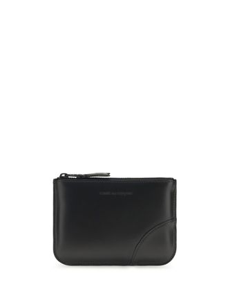 Comme Des Gar&ccedil;ons Mens Leather Zip Wallet Black Calf Umbrellas
