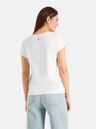 Lieblingsst&uuml;ck Kurzarmshirt CrabiL mit Kontrastdetails, Frontprint