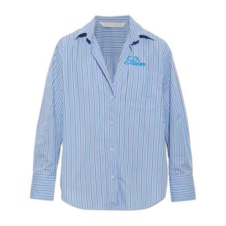 Palm Angels Gestreiftes Hemd - - Blouses & Shirts - Damen - Blau - L