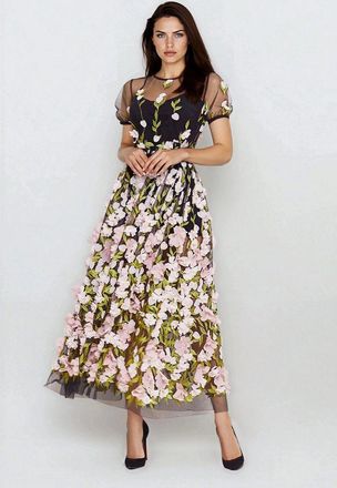 MATSOURI Abendkleid Fabiola Unterteile aus 100% Seide