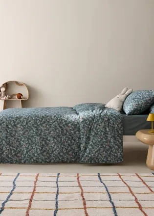 Mango Parure de lit enfant imprim&eacute;e pour lit de 90 cm vert - Home - Lit 90 cm - MANGO HOME