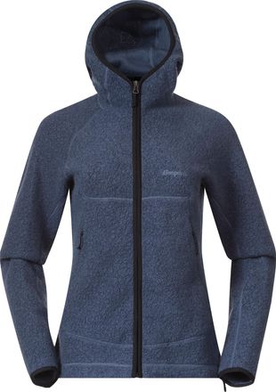 Bergans Damen Vaagaa Merino Terry Hoodie Jacke, granite blue, XL