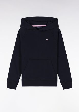 Eden Park Sweatshirt À Capuche En Molleton Coton Marine Coupe Droite