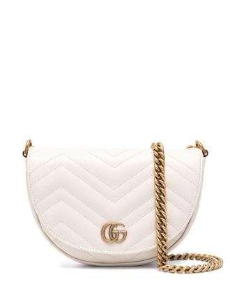 Gucci Mini GG Marmont Umhängetasche - Weiß