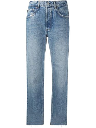 Boyish Jeans jean court &agrave; taille mi-haute - Bleu
