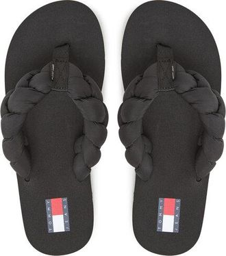 Tommy Jeans Zehentrenner Braided Thong Beach Sandal EN0EN02877 Schwarz