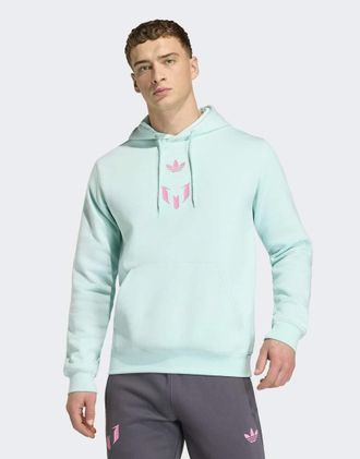 adidas adidas Performance - Messi - Kapuzenpullover in Semi Flash Aqua-Blau