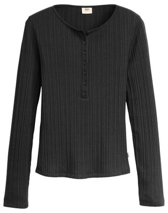 Levi's Womens Dry Goods VACATIONER LS Shirt, Caviar, Small