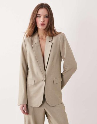 Vila Smarter Blazer in Seneca Rock meliert, Kombiteil-Neutral
