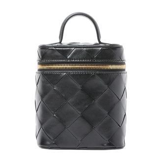Bottega Veneta Leder Vanity Case mit Intrecciato-Geflecht - - Bags - Damen - Schwarzk - ONE SIZE