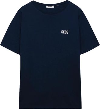 GCDS Gcds, Homme, Tops, Bleu, Taille: S T-shirt logo