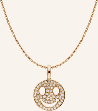 Cada Cada Kette Mini Smiling Face rosegold