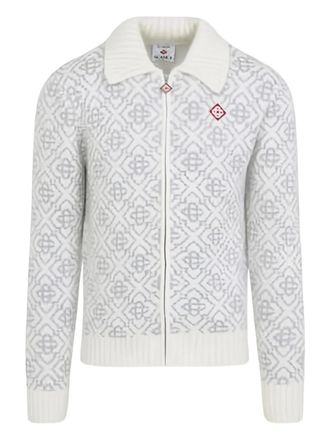 Casablanca pull zippé en maille intarsia