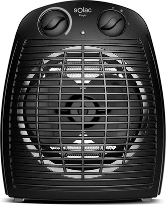 Solac Elogio Heizger&auml;t, 2000 W, 2 St&auml;rken, Ventilatorfunktion, Thermostat, Tragegriff, Schwarz