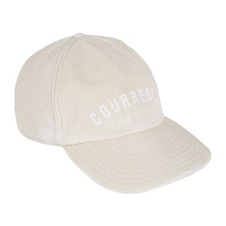 Courr&egrave;ges Femme, Accessoires, Beige, Taille: S Casquette de baseball brod&eacute;e du logo