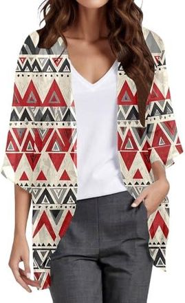 Generic Robe boh&egrave;me 2026 pour femme, cardigan en mousseline de soie imprim&eacute;e, l&eacute;ger, couverture de plage, d&eacute;contract&eacute;, tenue quotidienne, printemps, &eacute;t&eacute;, auto