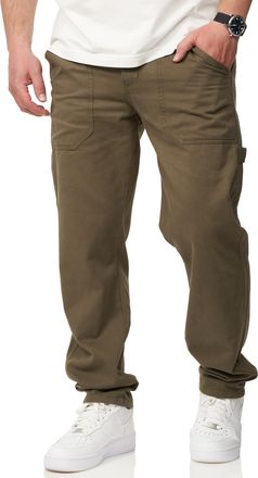 SOULSTAR Herren Jeans Straight-Fit Carpenter Jeanshose - Workwear Hose - Denim Pants f&uuml;r M&auml;nner DC_CHIGWELL-Khaki-W36