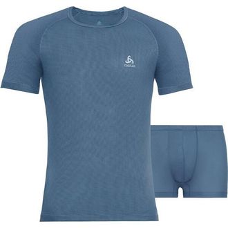 Odlo Herren Funktionsunterw&auml;sche Cubic Set Kurzarm zweiteilig