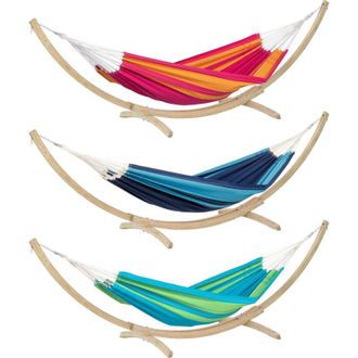 Amazonas Sandals Santana Set H&auml;ngematte mit Gestell aus FSC-zertifiziertem Fichtenholz
