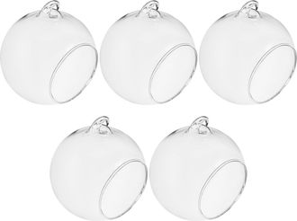 Garneck H&auml;ngende Glaskugel Kerzenhalter 5 St&uuml;ck aus Hochborosilikatglas mit 9m Seil f&uuml;r Hochzeit Party und B&uuml;rodekoration