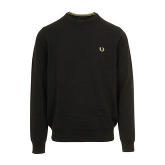 Fred Perry Klassischer Rundhals-Pullover - - Knitwear - Herren - Schwarzk - M