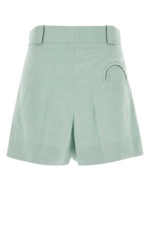 Blaze Womens Light Blue Silk Blend Zenith Shorts Sugar Exterior: Linen