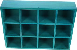 DOITOOL Mediterranes Wandregal aus Holz F&auml;cher Aufbewahrung H&auml;ngend Stabil Leicht f&uuml;r Wohnzimmer Schlafzimmer B&uuml;ro Dekoratives Display Regal zur Wandmontage