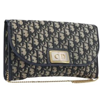Dior Pre-owned Toile sacs-dior - Femme - Pre-owned - Bleu - Taille: ONE Size
