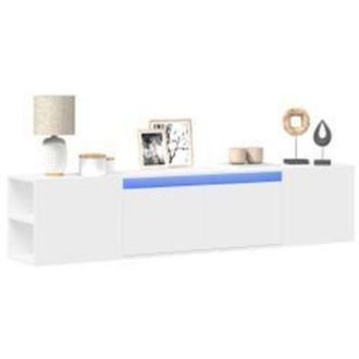 Les Tendances Meuble TV mural avec LED blanc 180x31x39,5
