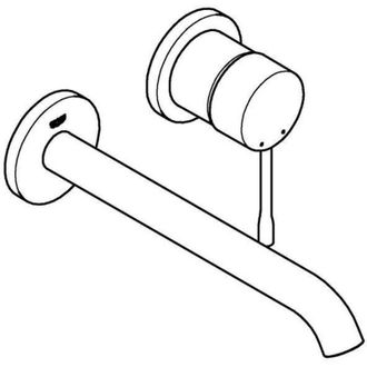 GROHE Fertigmontageset Essence UP-2-L-Waschtischmischer, A 23cm, w. suns geb